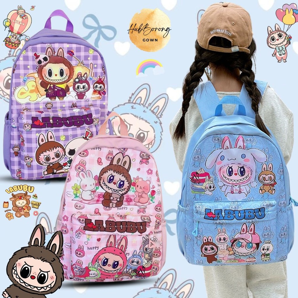 43cm Beg Sekolah Labubu Pelajar Sekolah Rendah | Shopee Malaysia