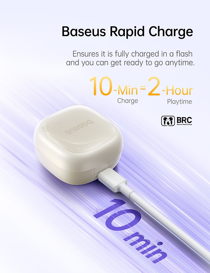 Baseus BD1 TWS True Wireless Super Bass P55 Splash-Resistant Earbuds ...