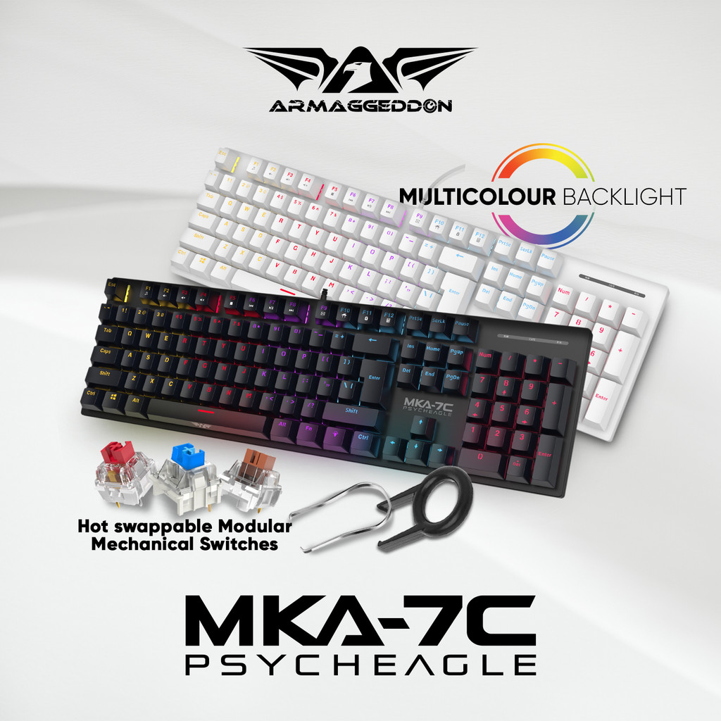 Armaggeddon MKA 7C Gaming Hotswappble Mechanical Keyboard Mouse Headset ...