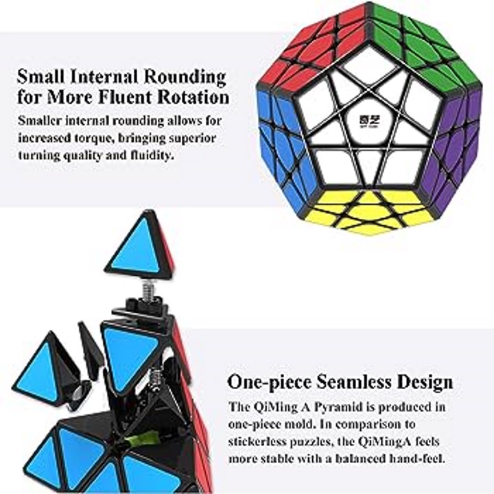 Qiyi Original Bundle 2x2 3x3 Skewb Megaminx 3x3 Pyramid Rubix Magic ...