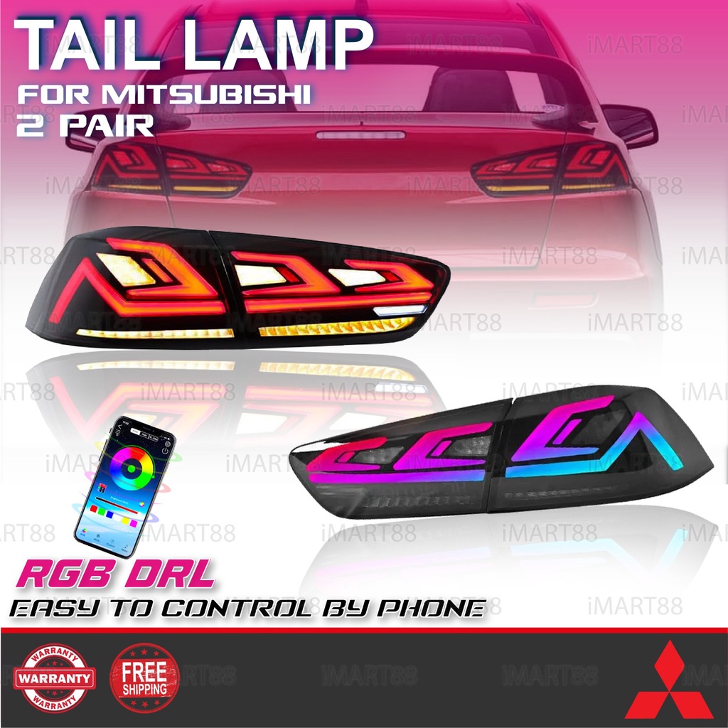 Mitsubishi Lancer Evolution EVO X GTE Proton Inspira 08-17 RGB LED Tail ...