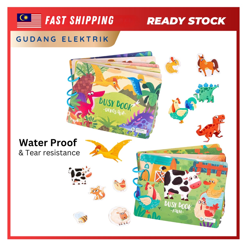 Baby Busy Quiet Book for Kid Educational Preschool Writing &Learning ...