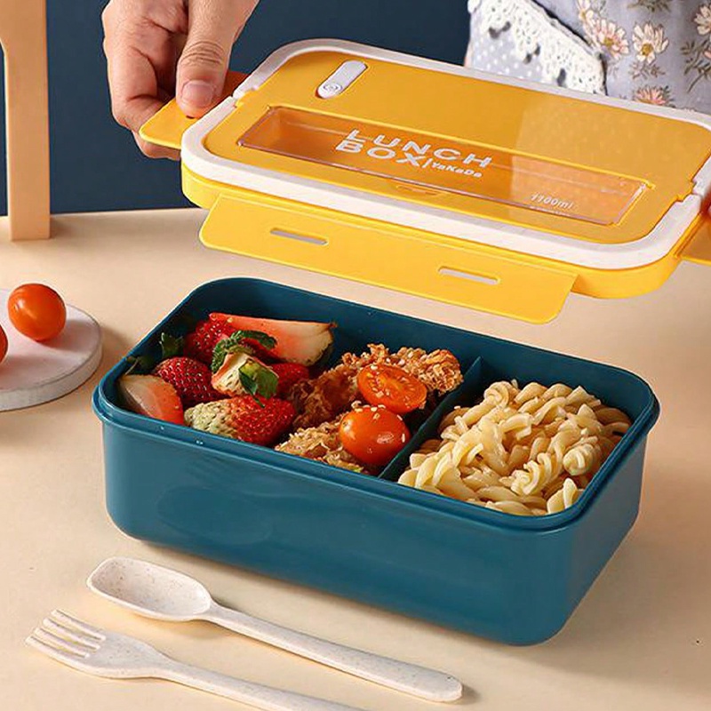 1100ML Lunch Bento Box Food Containers Airtight Storage BPA Free ...