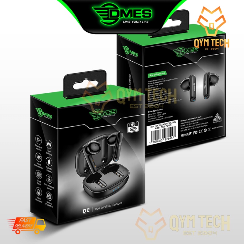 DMES DE2 PLUS TRUE WIRELESS EARBUDS | Shopee Malaysia