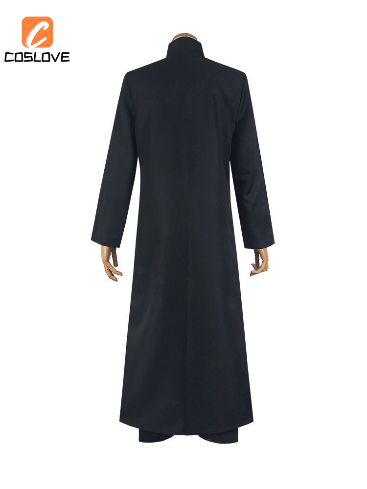 The Matrix Neo Cosplay Full Set Costume Black Color Long Cloak Suit For ...