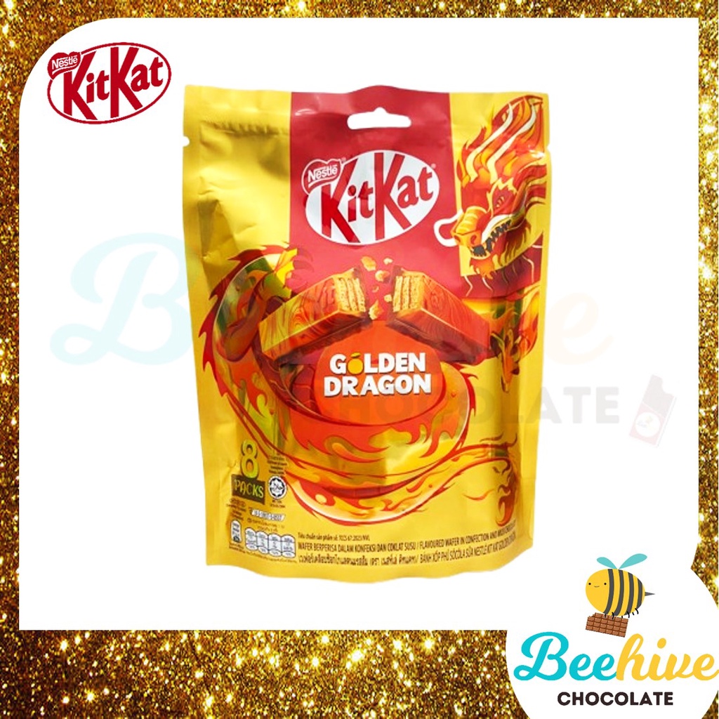 Kit Kat Golden Dragon Chocolate Wafer 8x17g 136g | Shopee Malaysia