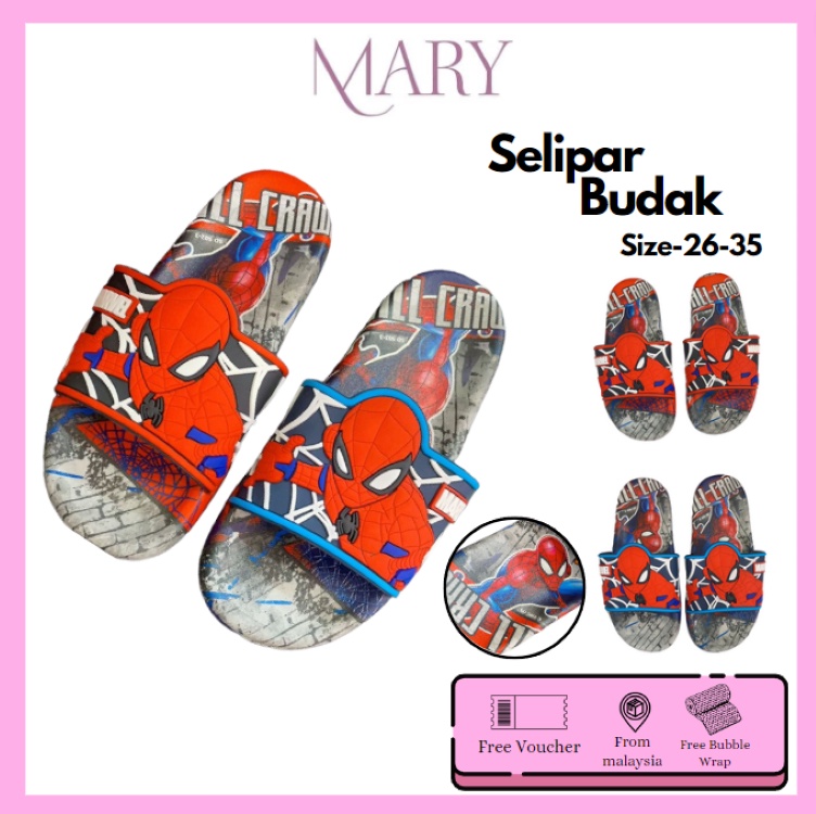 BCT-Cartoon Hero Boy Kids Shoes Slippers Sandals Selipar Kanak Lelaki ...