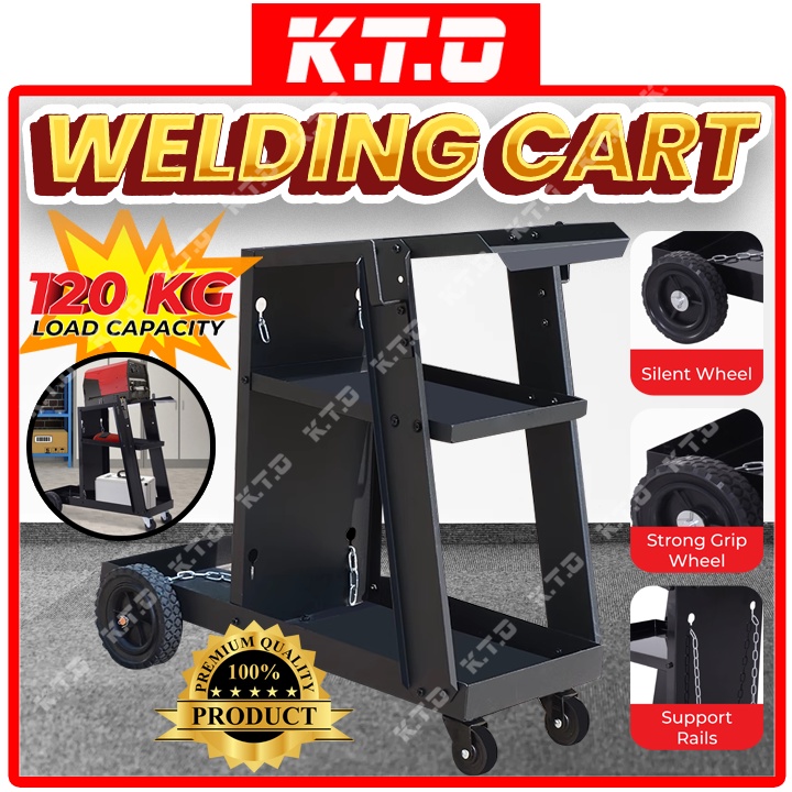 Heavy Duty 3 Tier Welding Cart Trolley Machine Set Max Load 120KG For ...