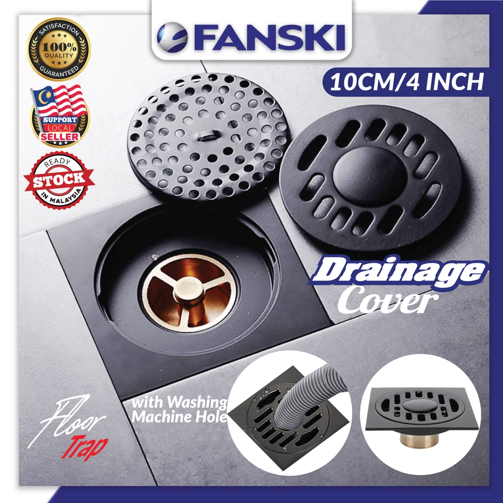 10CM Drainage Cover Washing Machine Floor Trap Toilet Shower Bathroom ...