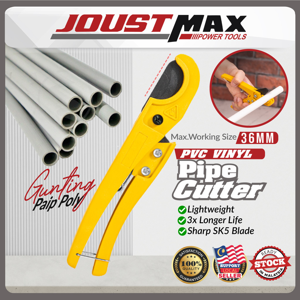 36mm PVC Vinyl Pipe Cutter Pemotong Paip Gunting Paip Poly Plumber ...