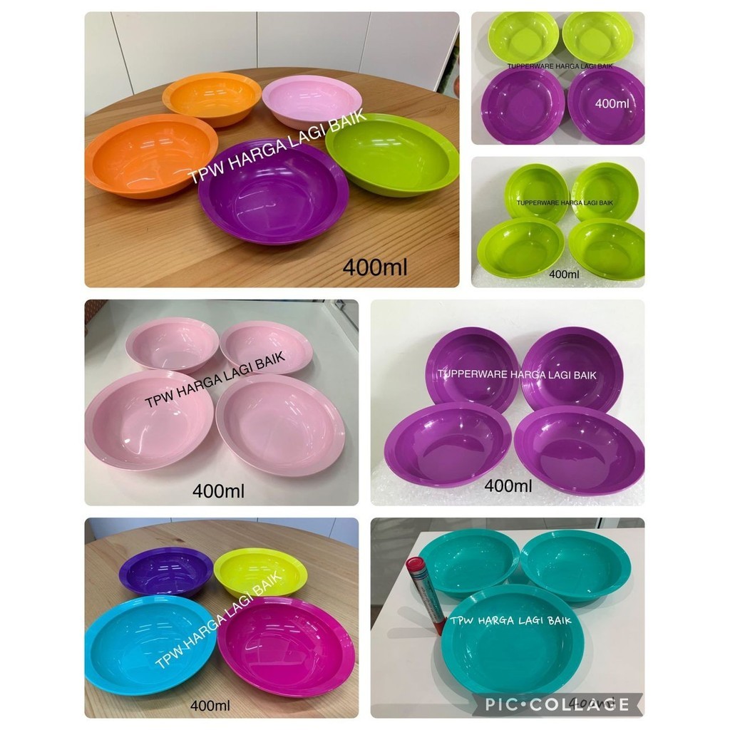 Tupperware Small Cresendo Plates Set / Plate o Bowl/ Pinggan Makan ...