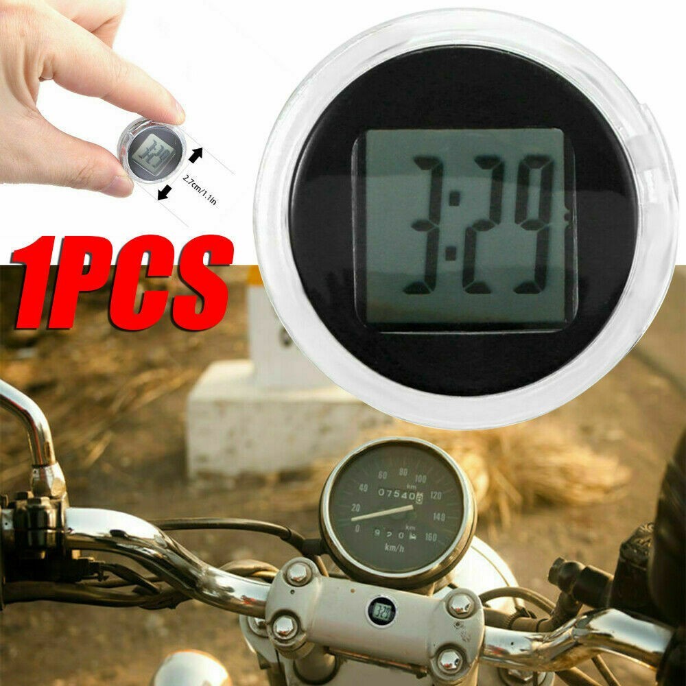 (HUND) 1PC Waterproof Mini Digital Clock Stick-On for Motorcycle ...