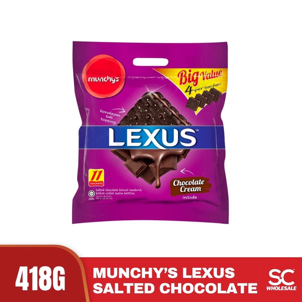 Munchy’s Lexus Sandwich Biscuit Salted Chocolate 418g | Shopee Malaysia