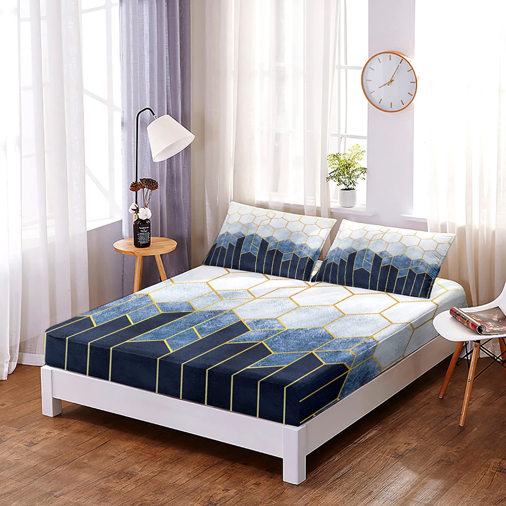 Cadar Fitted Saiz Queen 4in1 Dan 6in1 New Design Corak Bunga Corak ...