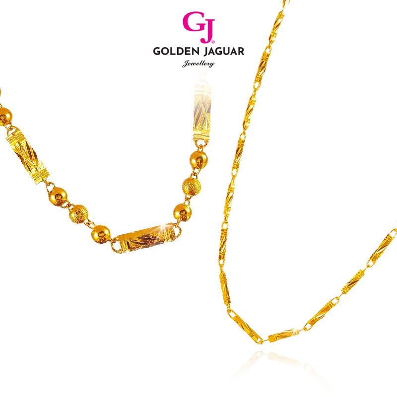 GJ Jewellery Emas Bangkok Emas Korea 24K Gold Plated Necklace Rantai ...
