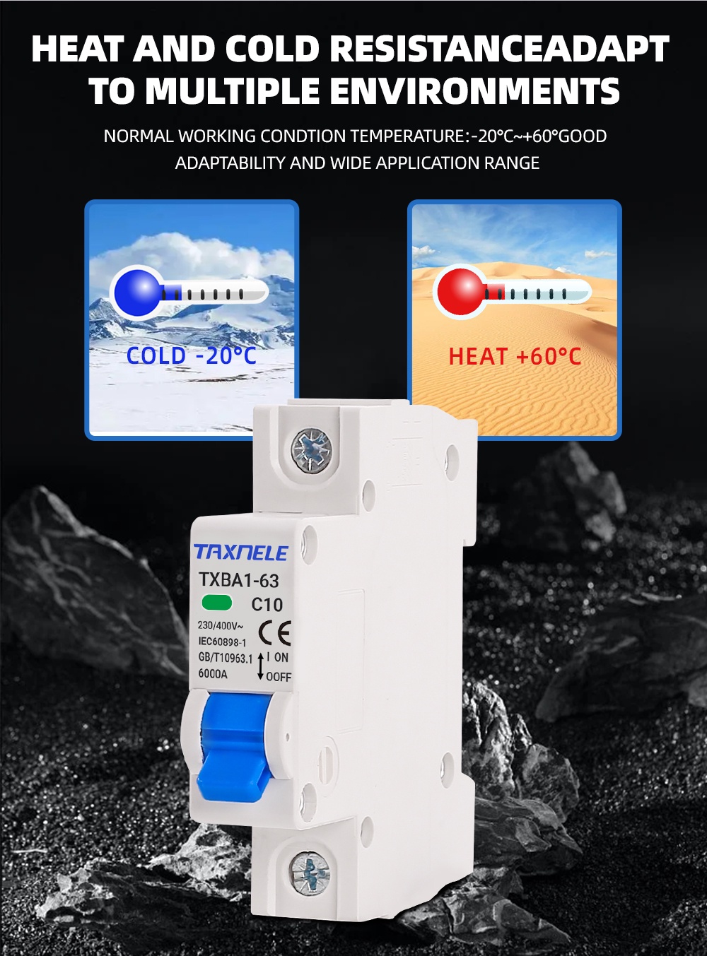 AC MCB 1P 2P 230V 400V 6KA Mini Circuit breaker Air Switch 6A 10A 16A 20A 32A 40A 50A 63A ...