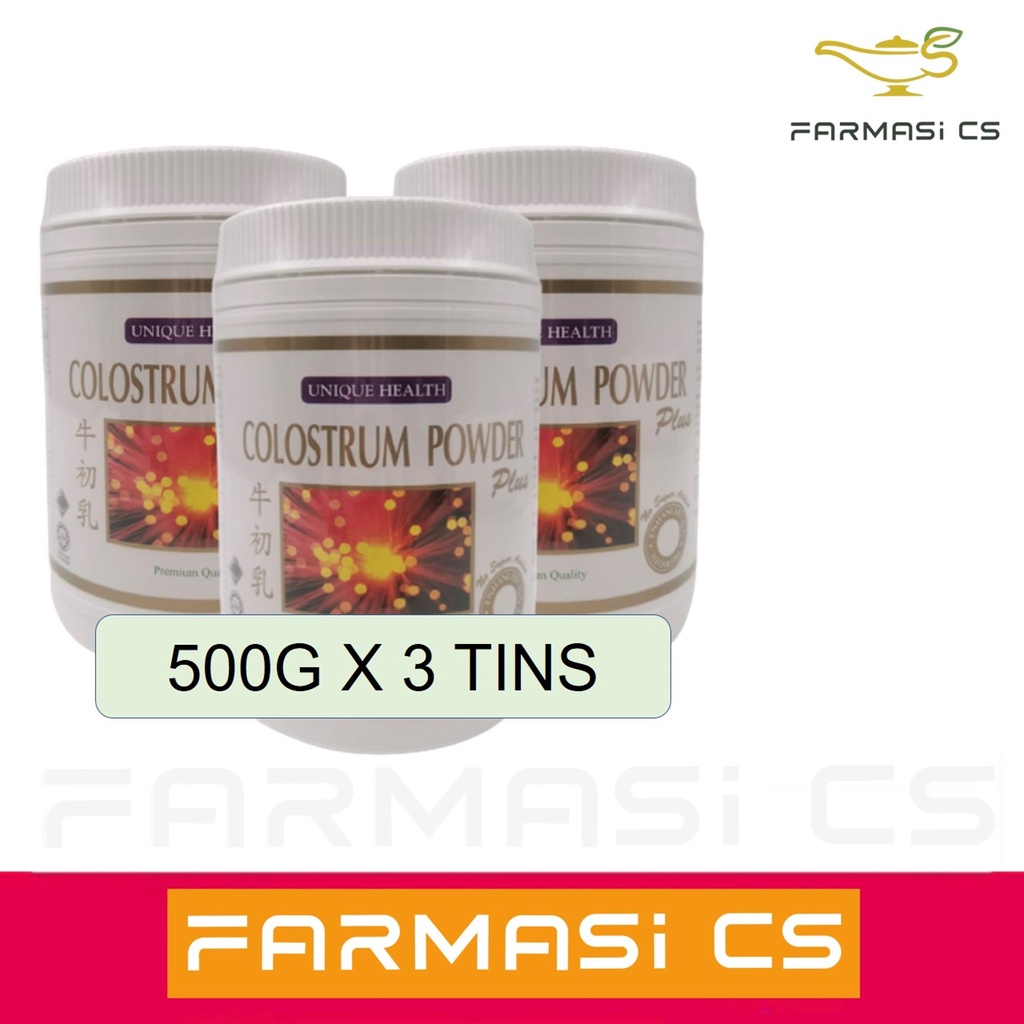 Unique Health Colostrum Powder Plus 500g x 3 Tins EXP:11/2026 ...