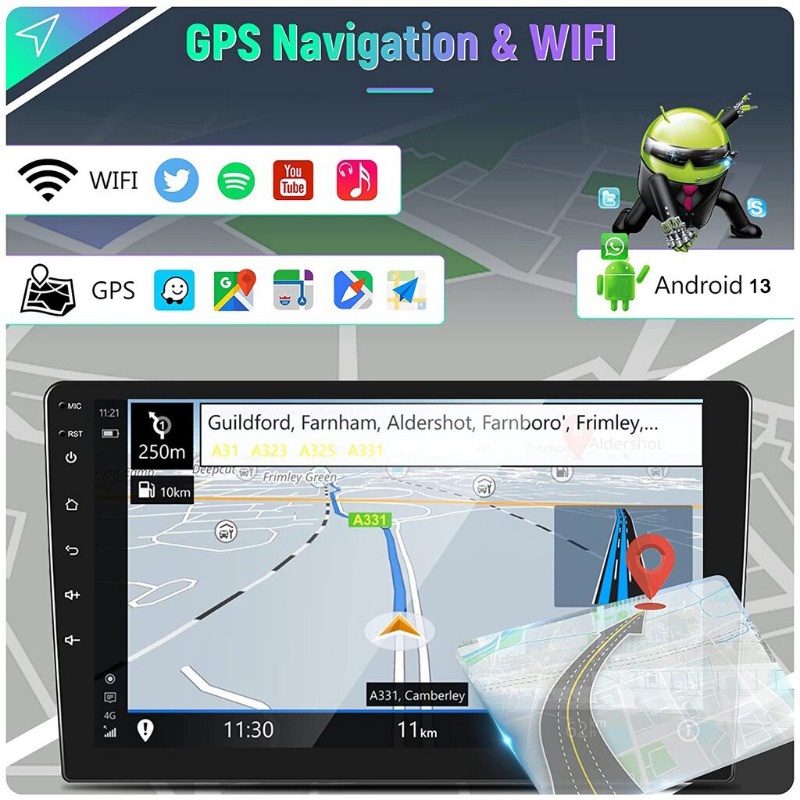 2 Din Android Car Player Qled Touch Screen 9 Inch 10 Inch 8 Core 4g 32g