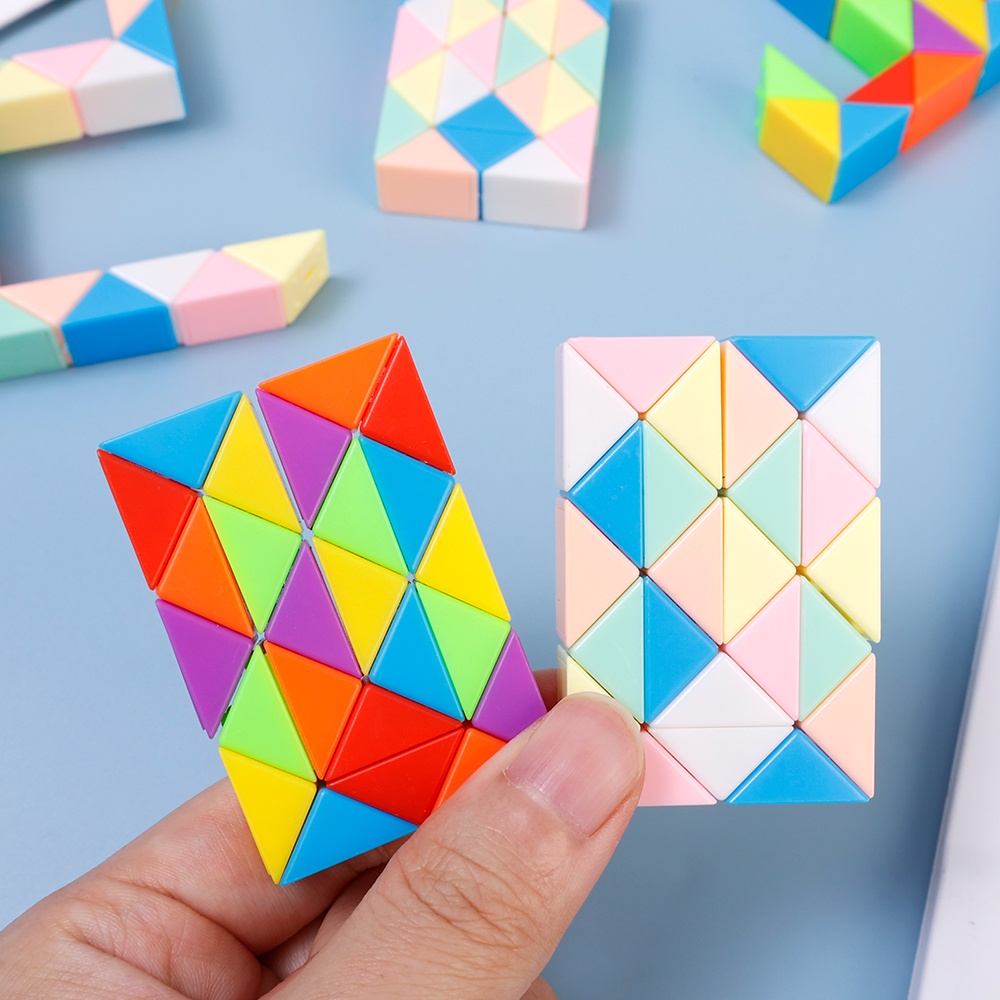 24 Segments Rainbow Magic Ruler - Transformable Cube - Twisting Snake ...