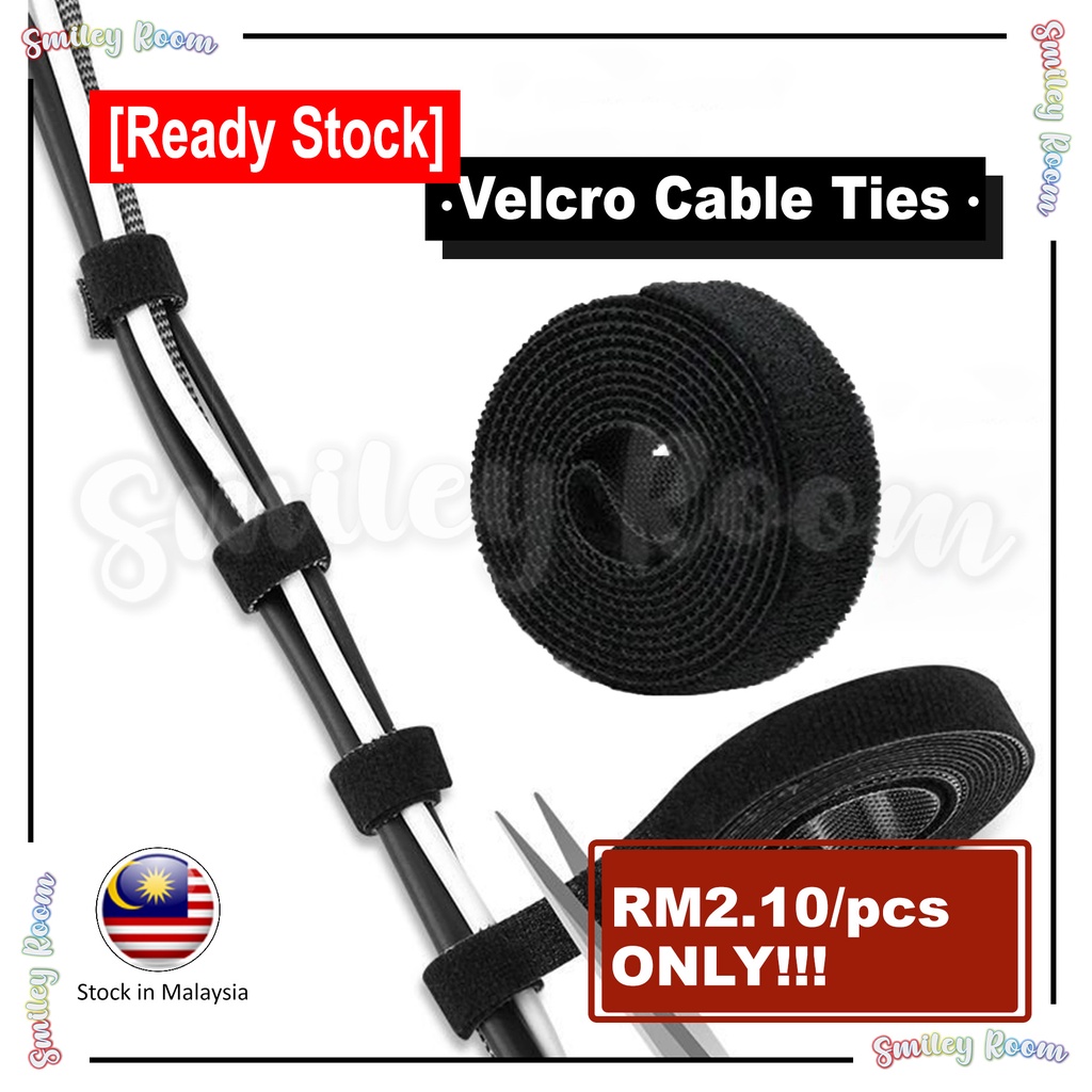 [Ready Stock] Velcro Cable Ties 魔术贴数据线带 Pengikat Kabel Velcro | Shopee ...