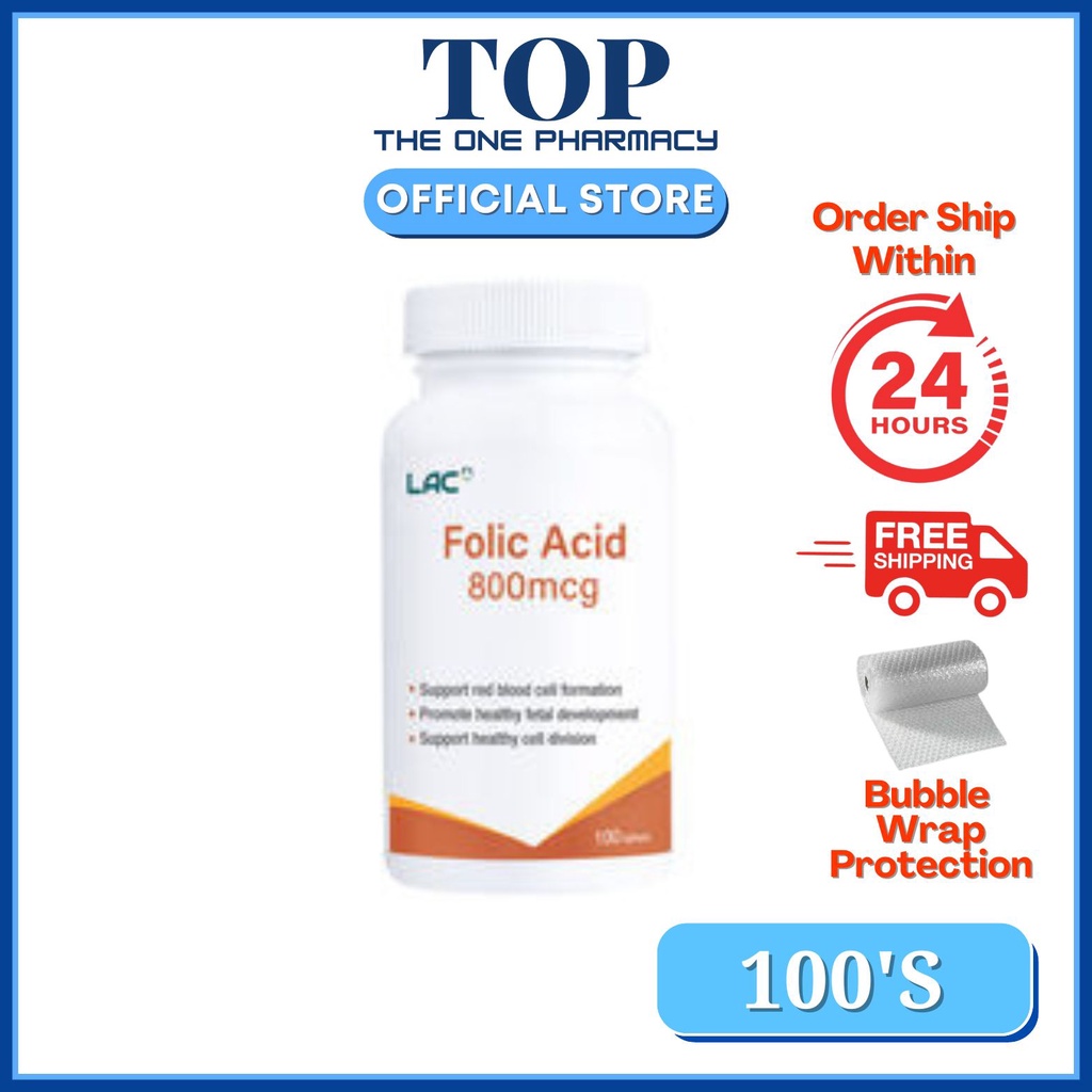 LAC Folic Acid (100 Tablets) | Shopee Malaysia