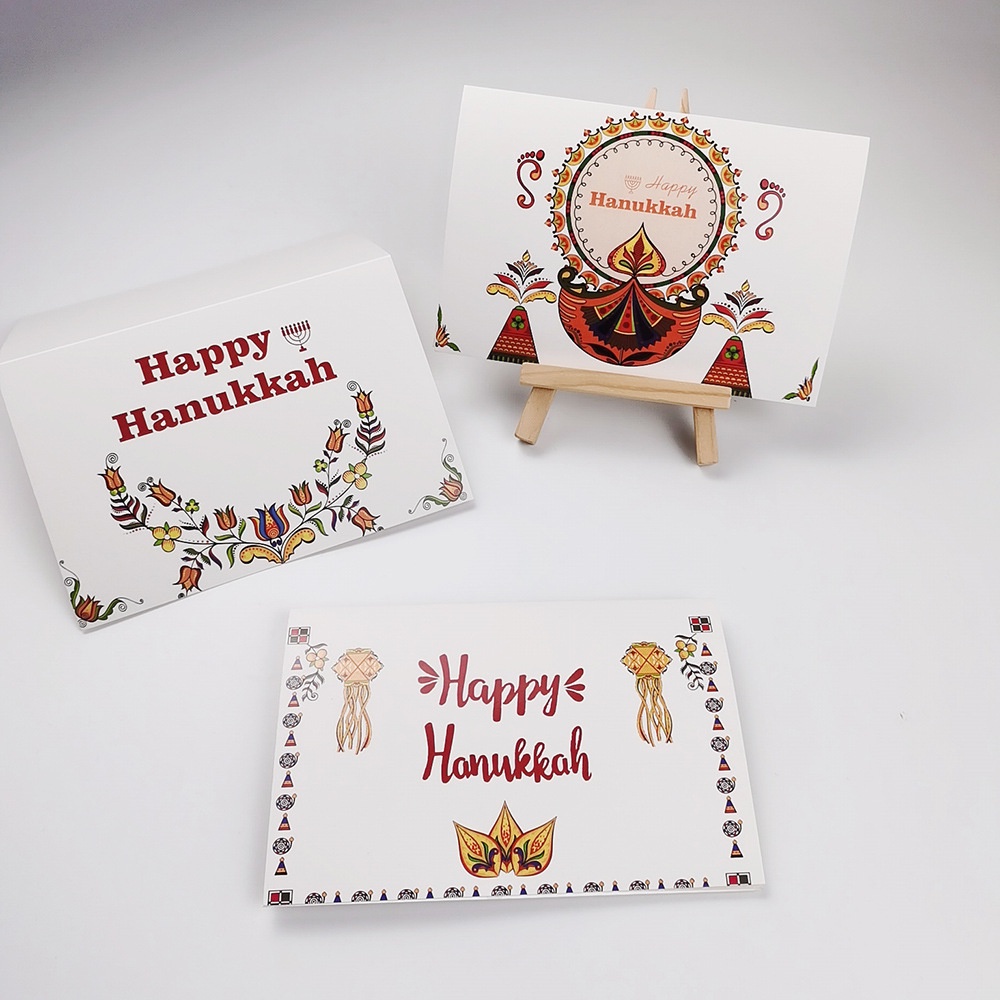 Diwali Greeting Card Gift Cards for Deepavali Folding Postcard Holiday ...