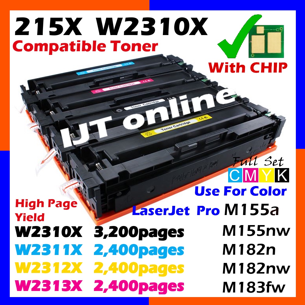 SET With Chip 215A W2310A W2310X W2311X W2312X W2313X Compatible To HP ...