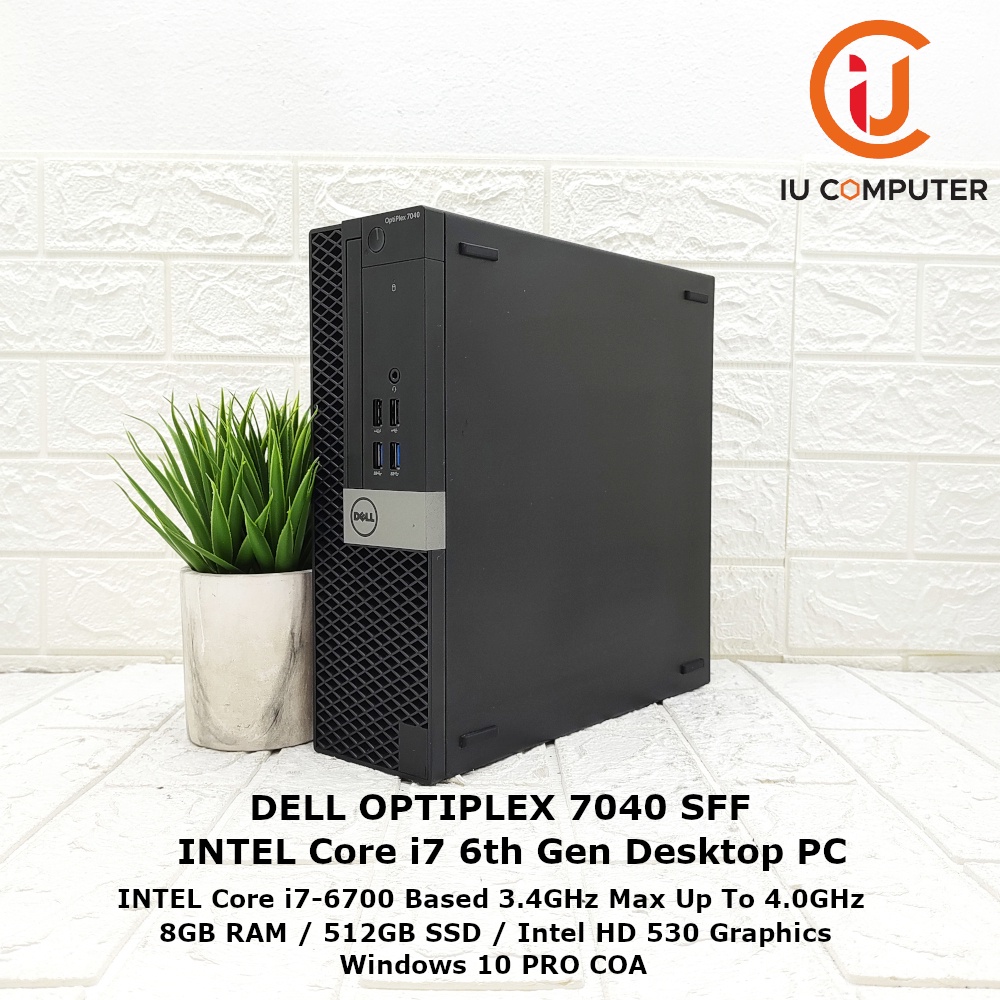 DELL OPTIPLEX 7040 SFF INTEL CORE I7-6700 8GB RAM 512GB SSD USED ...