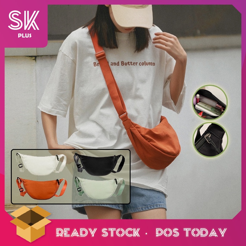 SKPLUS Canvas Women Crossbody Bag Waterproof Nylon Sling Bag Female ...