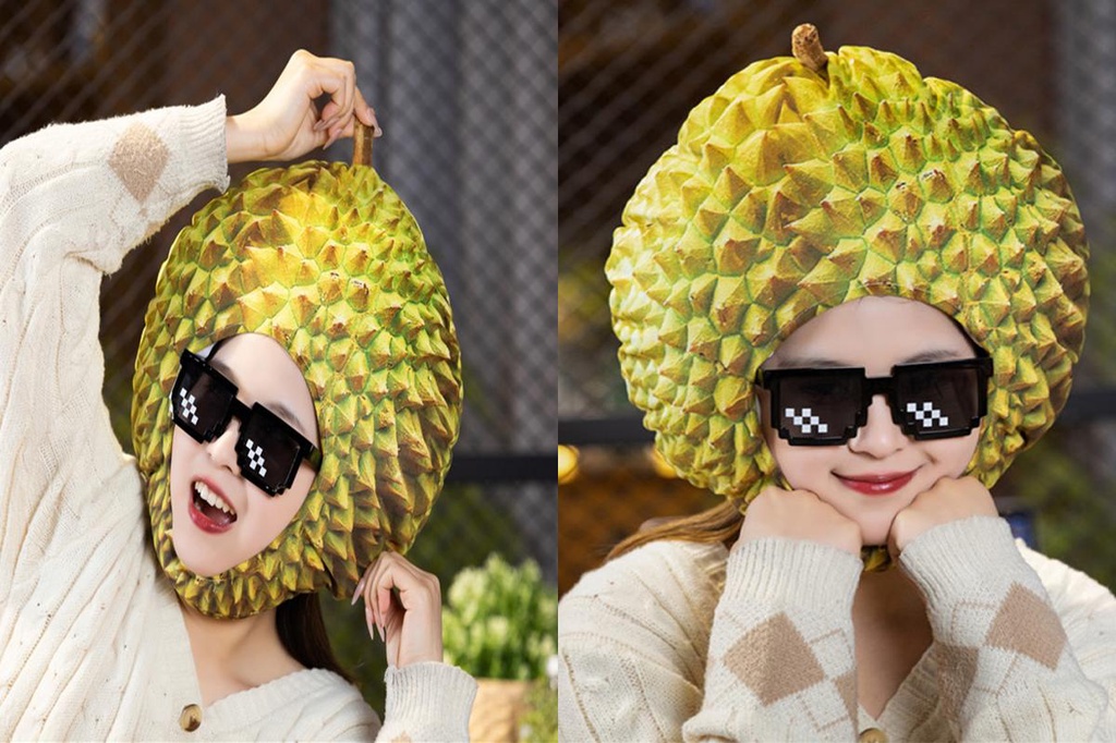 SGW_ Fruit Headgear Simulation Durian Hat Cute Funny Cross-dressing ...