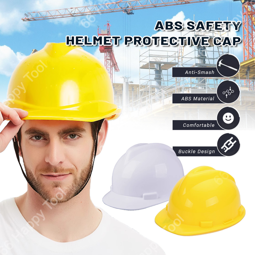 ABS Safety Helmet Protective Cap Worker Job Site Construction Head ...