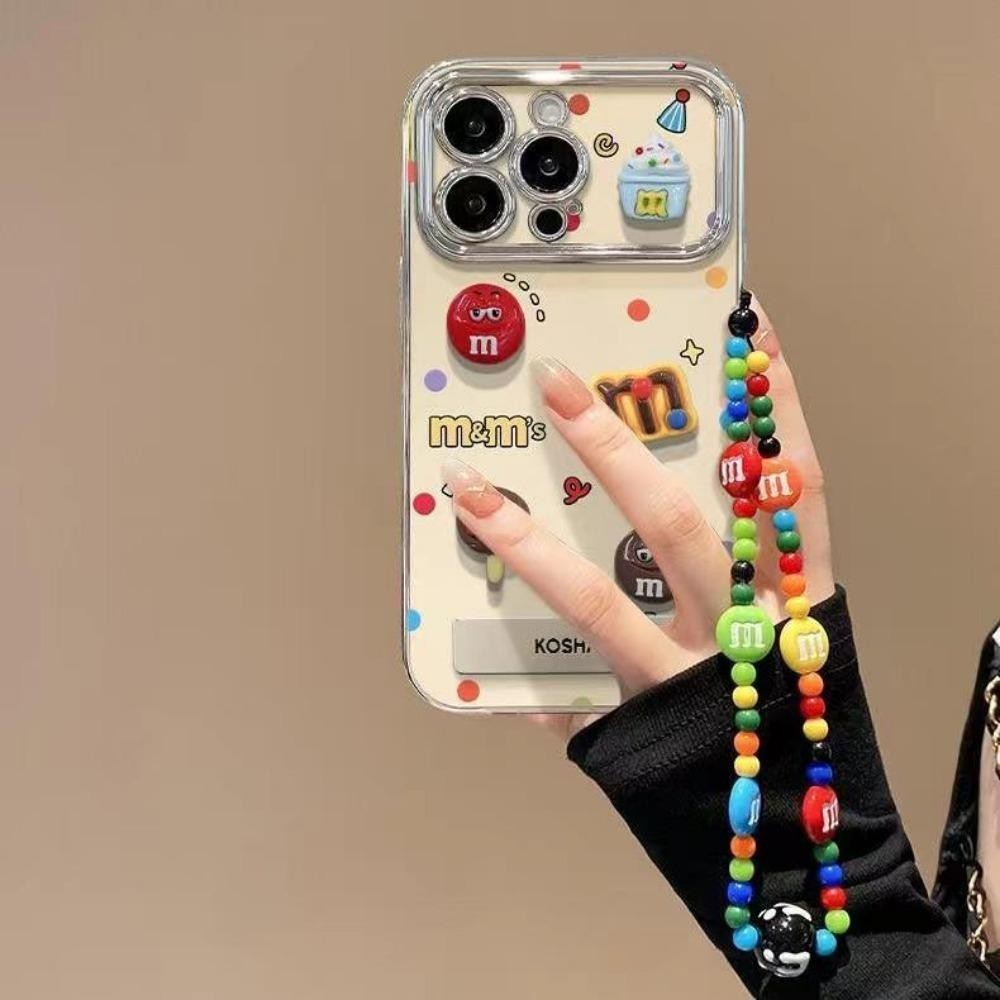 Cute M&M Electropating Phone Case for iPhone 11 16 15 14 13 12 Pro Xs ...