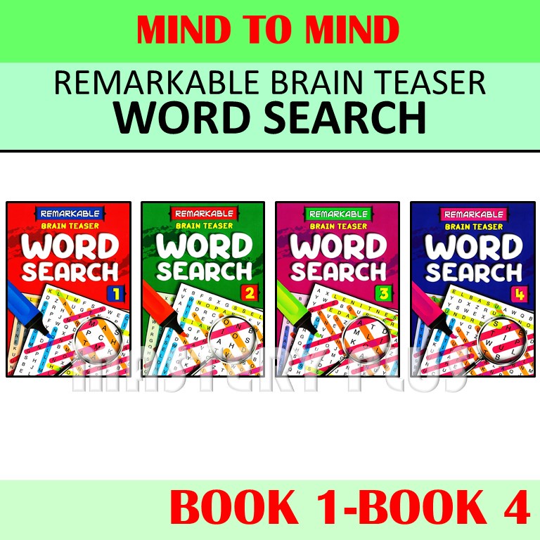 REMARKABLE BRAIN TEASER WORD SEARCH BOOK 1-4 - BUKU CARI KATA VERSI ...