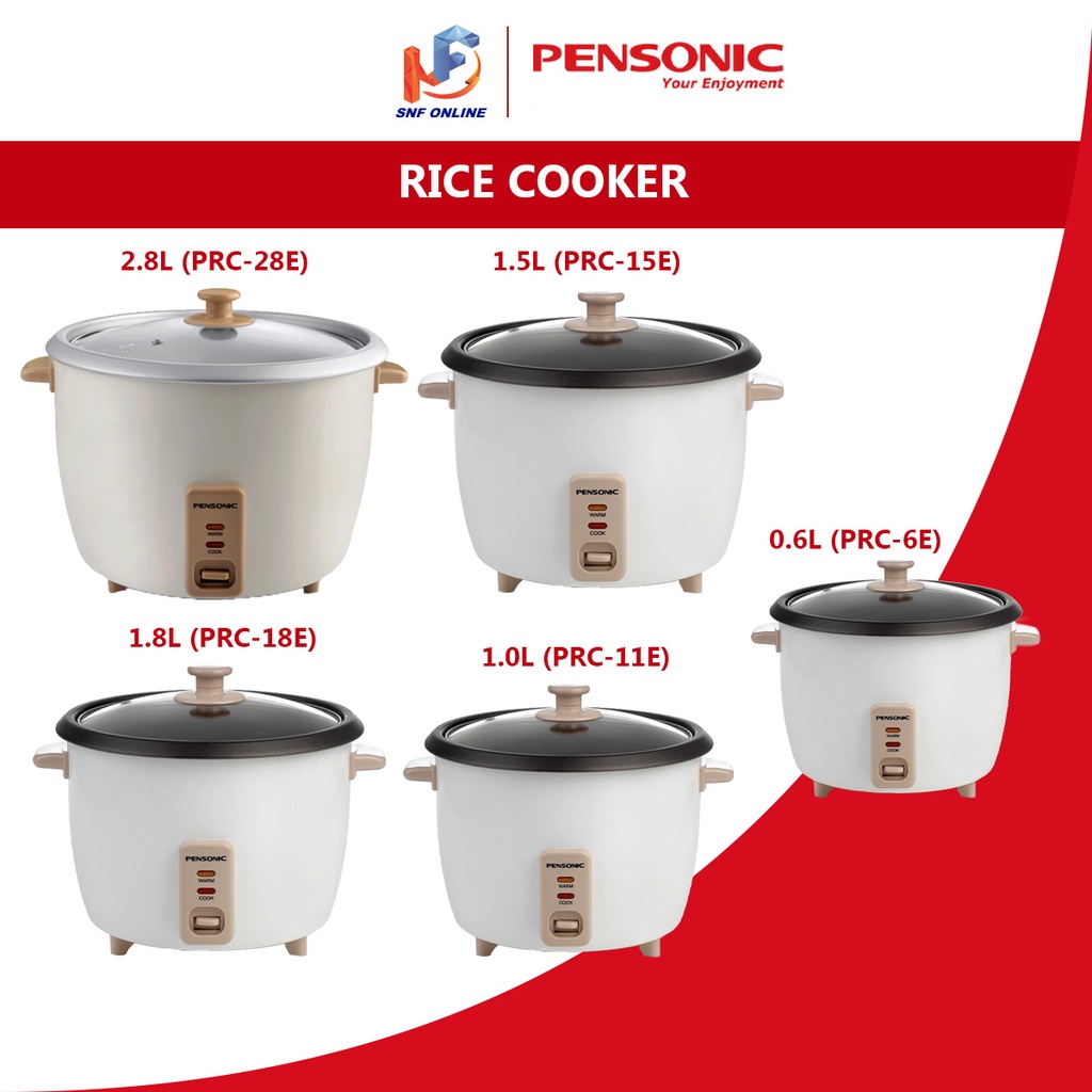 PENSONIC Periuk Nasi Rice Cooker (0.6L/1.0L/1.5L/1.8L/2.8L) PRC-6E/PRC-11E/PRC-15E/PRC-11E/PRC ...