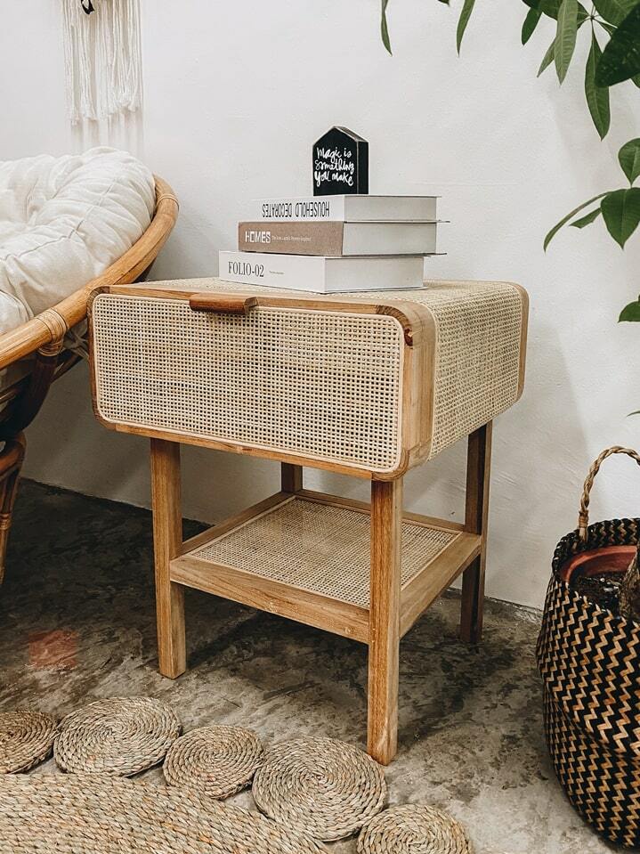 Tati Rattan Side Table - Booming Plus | Shopee Malaysia
