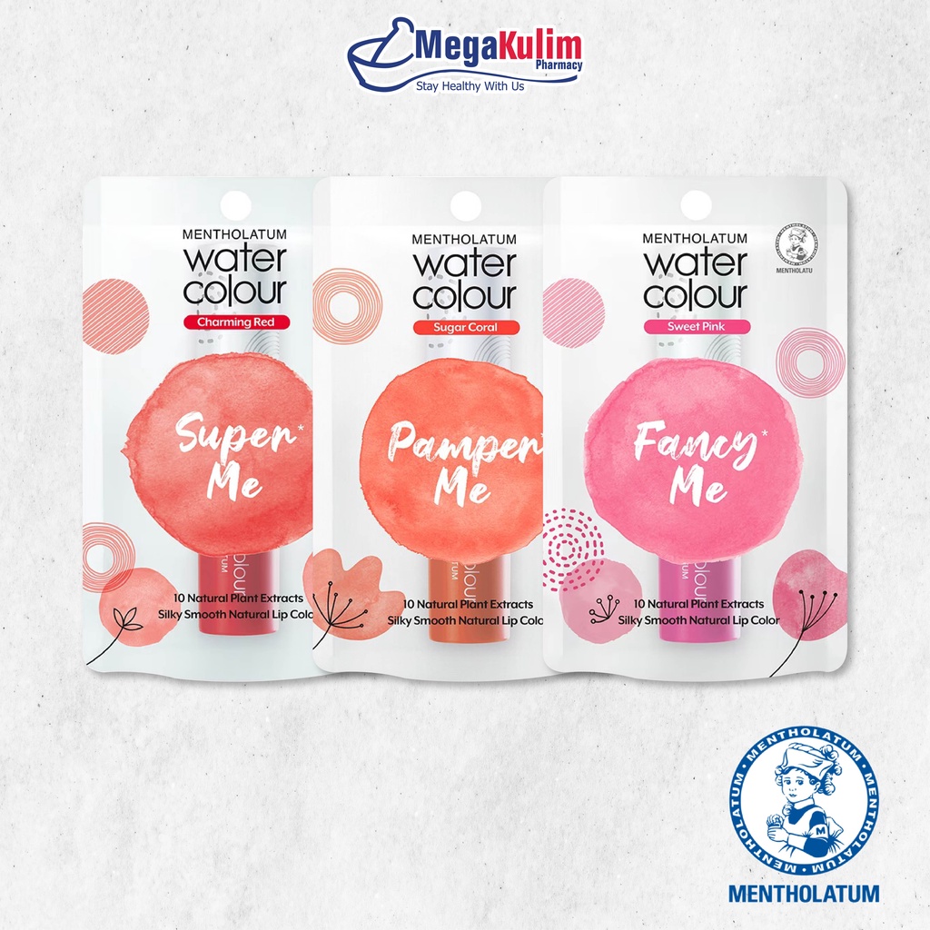Mentholatum LipIce Water Colour 3g (Super Me / Pamper Me / Fancy Me ...