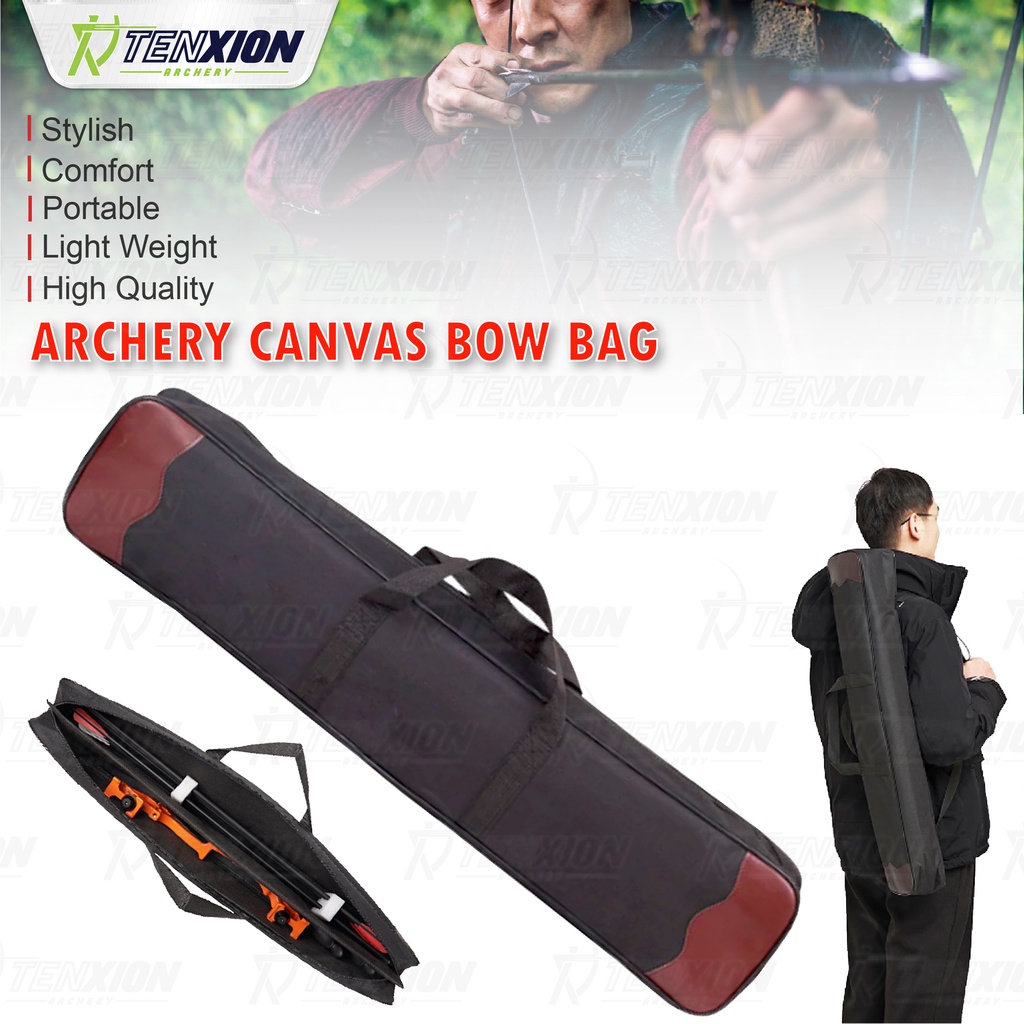 ARCHERY CANVAS BOW BAG / Take-Down Recurve Bows Case Hand Holder ...