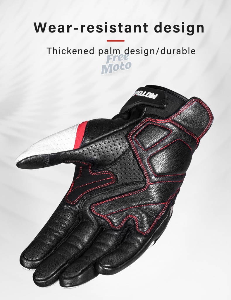 MOTOWOLF Motorcycle Full Finger Gloves Touchscreen Carbon Fiber Shell ...