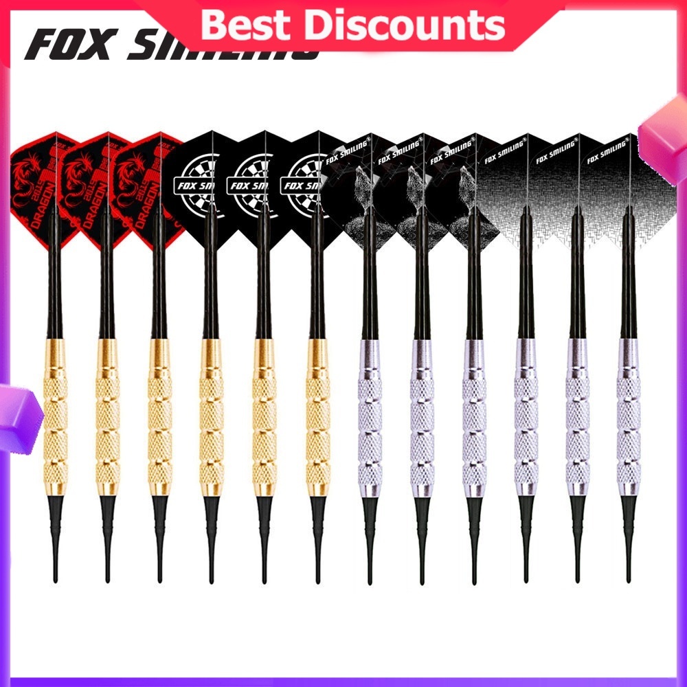 FOX SMILING 18g Soft Tip Darts Pin Professional Electronic Plastic Tip ...