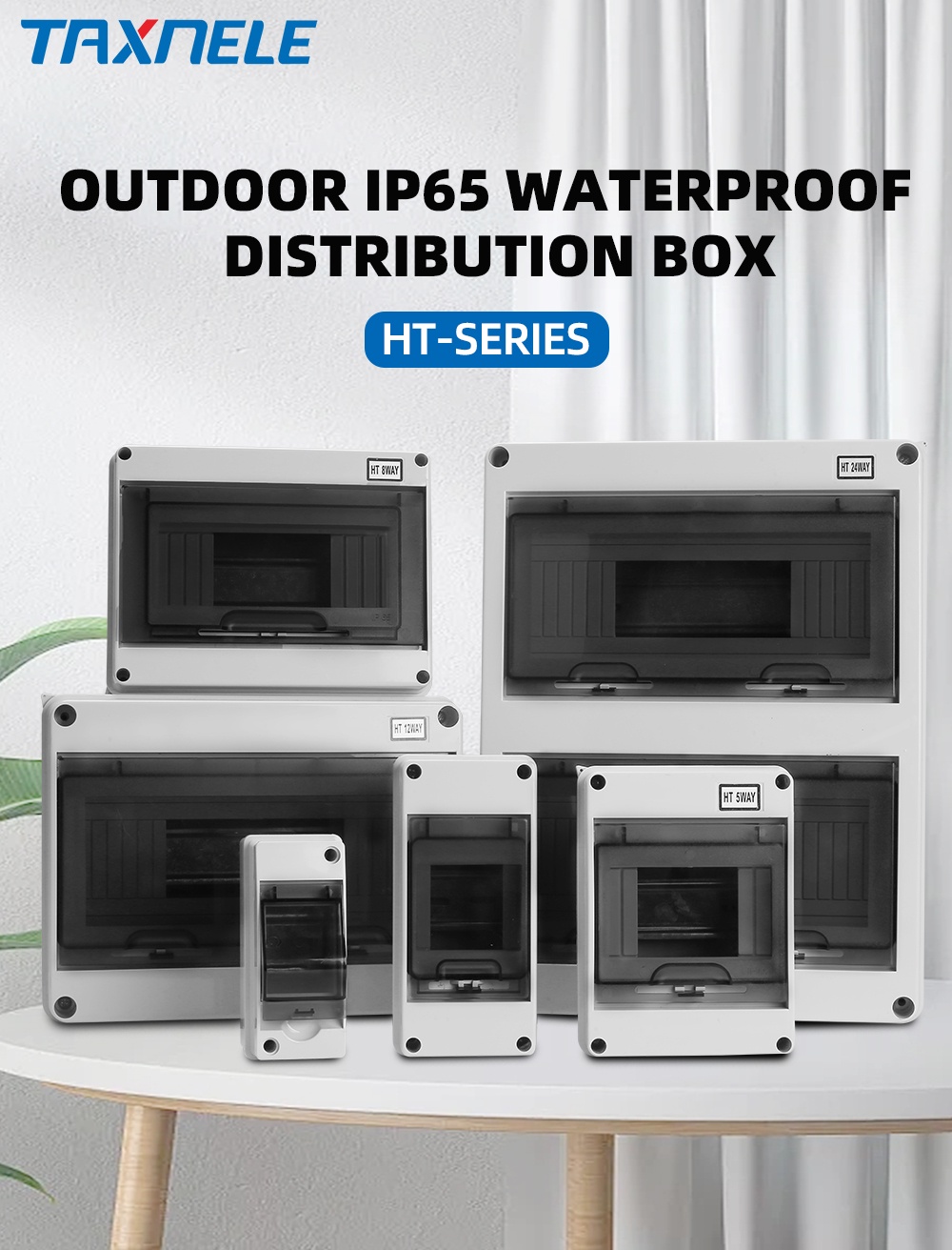 Outdoor Waterproof Electrical Distribution Box HT IP65 5 8 12 15 18 ...