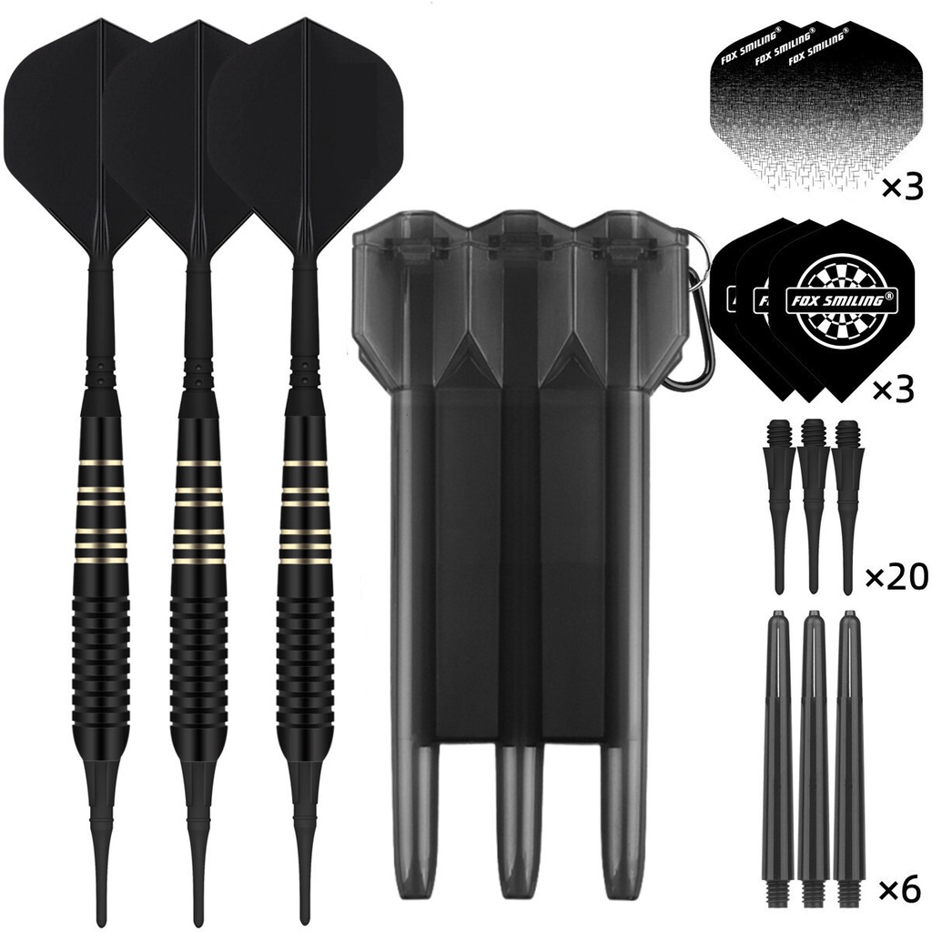 FOX SMILING 22g Soft Darts with Plastic Tip and 2 in 1 Dart Shaft ...