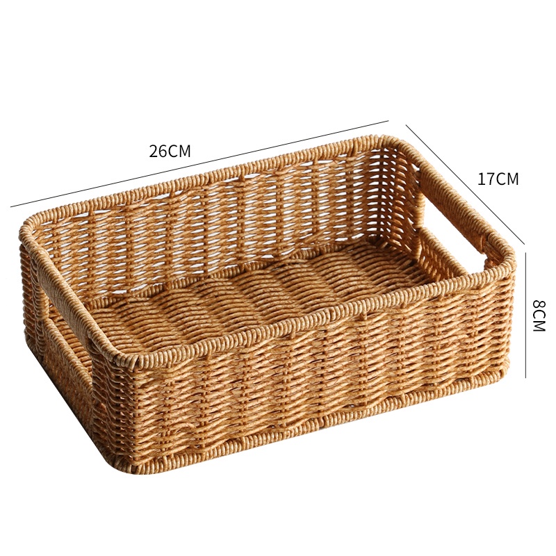 Romantika Woven Tray Rectangle 26*17*8cm Ratten Storage Basket ...