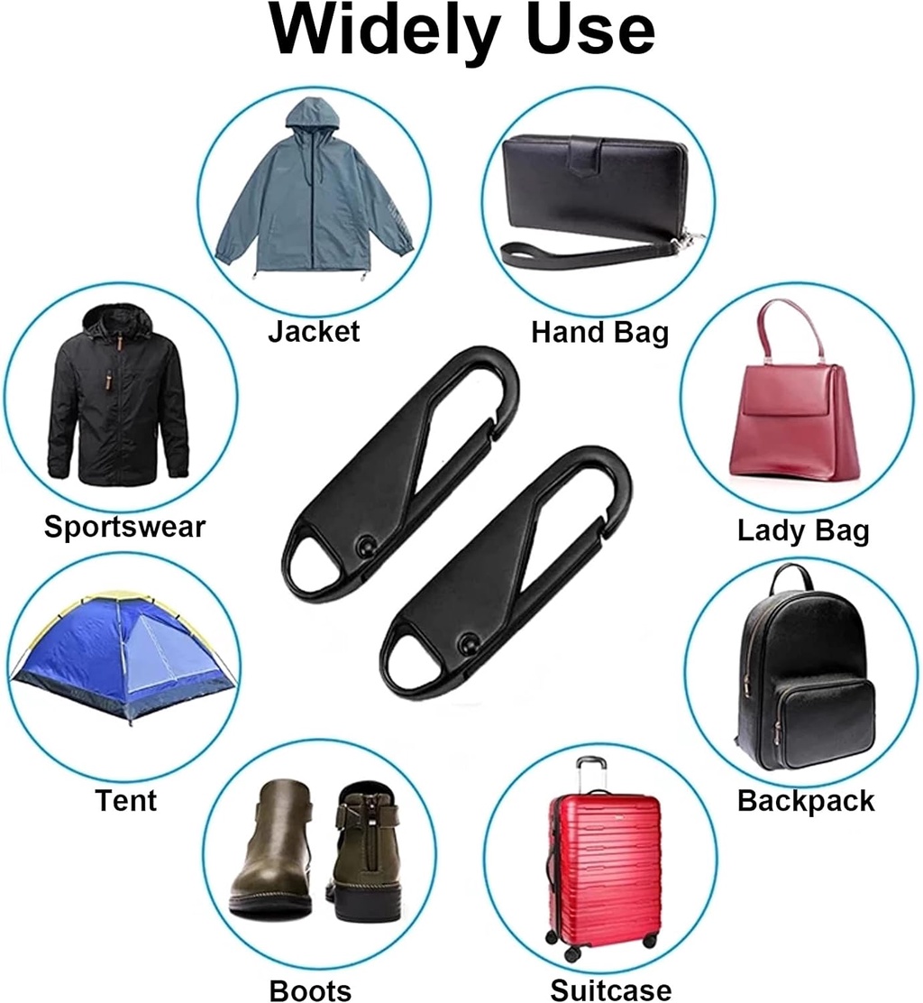 1 Pcs Zipper Head Replaceable Zipper Slider Multifunction Pull Clothing ...