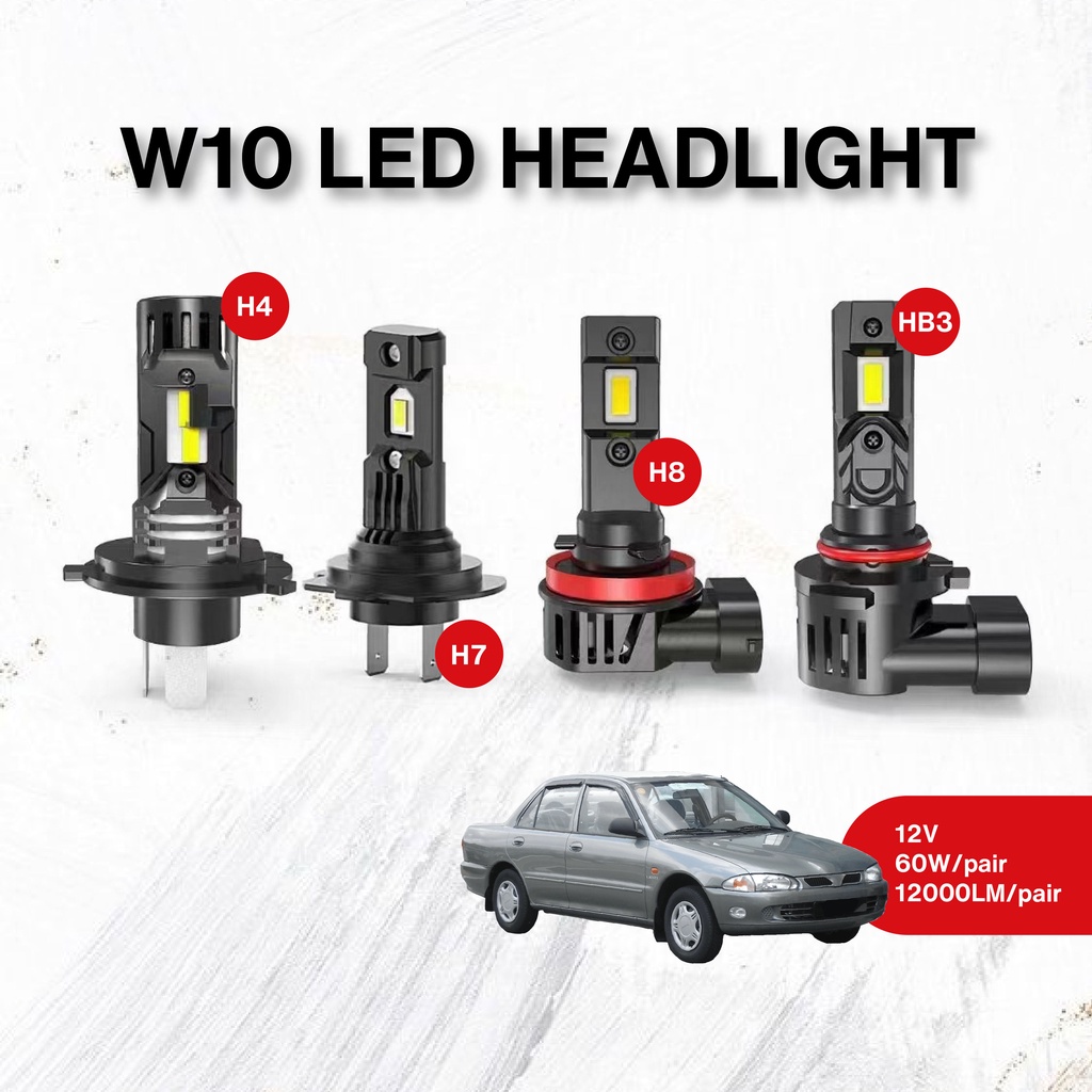 [PROTON] Wira/Waja 2PCS 1:1 Car LED Headlight Foglight Bulb Hi/Lo Beam ...