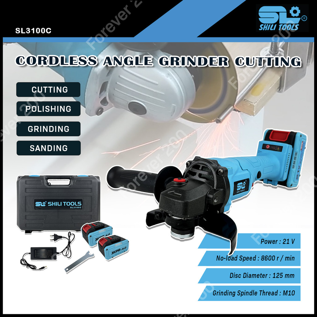 Shili Tools 21V Cordless Electric Angle Grinder Cutting SL3100C ...