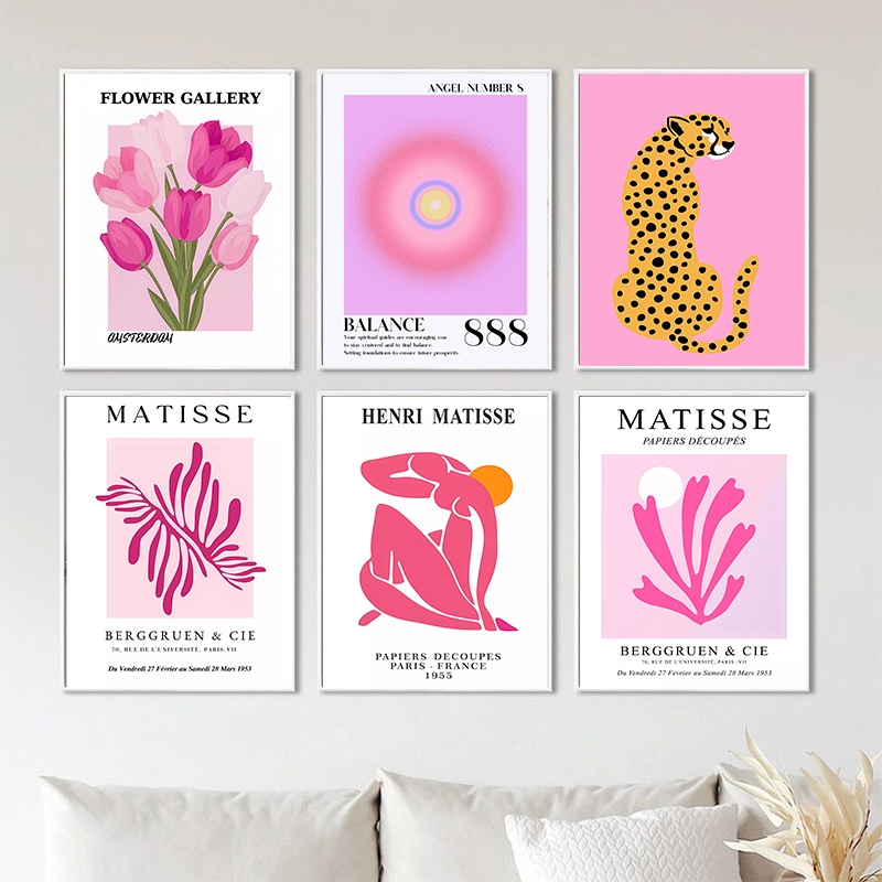 （With Frame）Matisse Bauhaus Angel Picasso Flower Wall Art Canvas ...