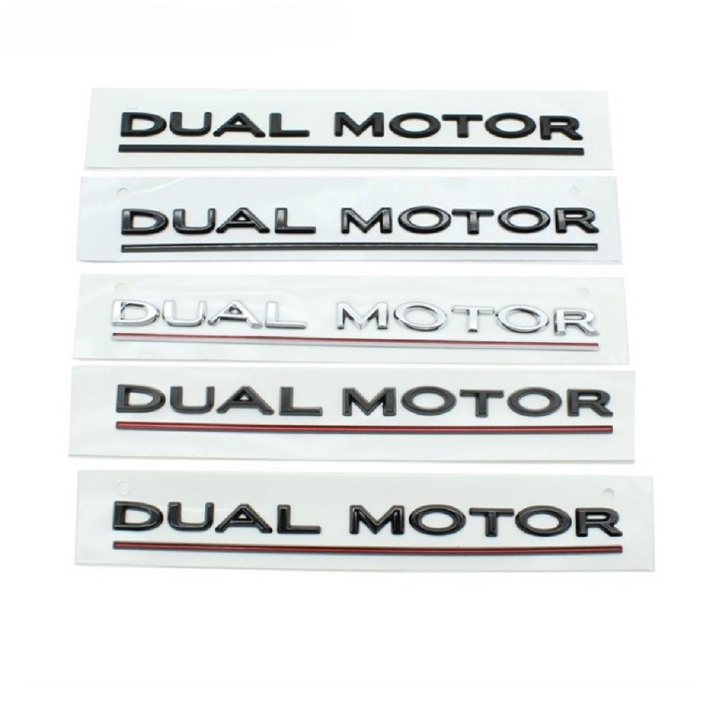 XINFAN Above DUAL MOTOR Underlined Letters Emblem for Tesla Model 3 Car ...
