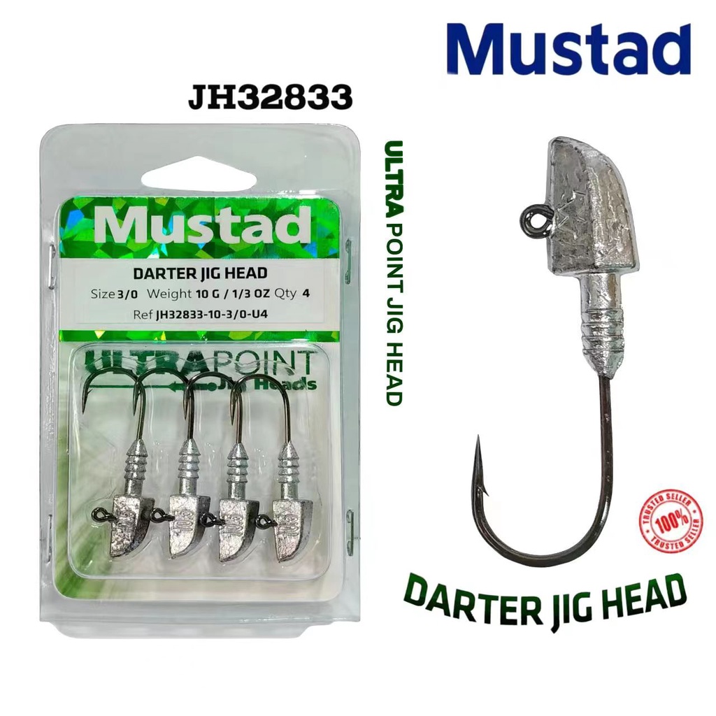 MUSTAD DARTER JIG HEAD FISHING HOOK (JH32833) | Shopee Malaysia