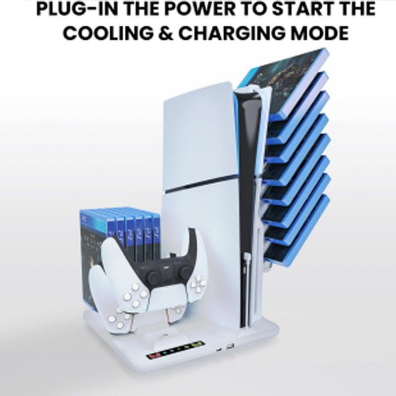 PS5 Slim Console Multifunction Cooling Fan Cooler Base for Playstation ...