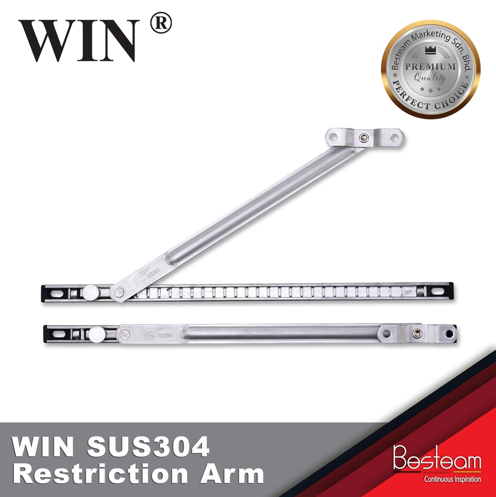 WIN 8" / 12" Restrictor Arm 2Bar Hinge SUS304 (Pair) | Shopee Malaysia